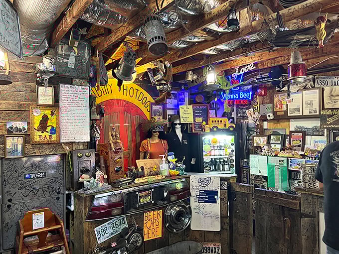 This isn't just a counter&mdash;it's a portal to hot dog nirvana. Every inch tells a story, and every story involves delicious food.