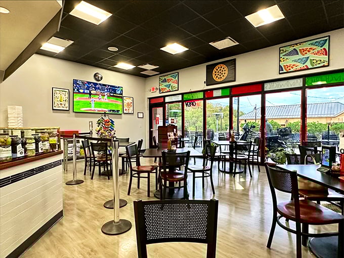 Clean lines, bright spaces, and sports on TV&mdash;this isn't just a pizza joint, it's Steubenville's living room where everyone knows good food is the main event.