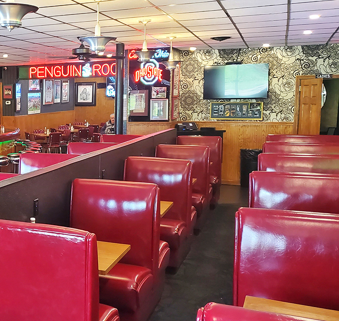 Those red booths have heard more stories than a bartender's diary &ndash; each one better than the last.