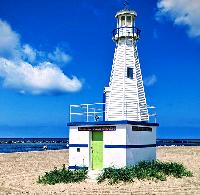 This charming lighthouse stands sentinel over New Buffalo's shoreline like a maritime exclamation point, adding a dash of nautical charm to every beach selfie.