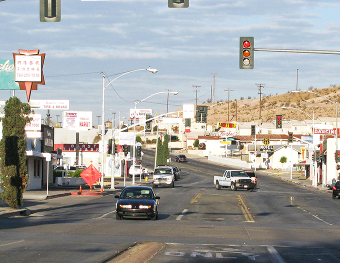 Main Street Barstow offers a glimpse into small-town Americana where the pace is as unhurried as the desert tortoise that serves as the region's unofficial mascot.
