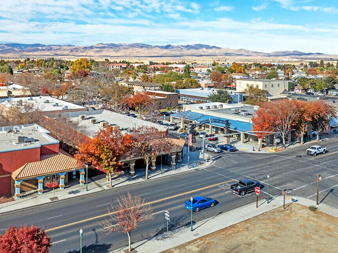 Fall colors paint Coalinga's downtown in warm hues, where the pace is as relaxed as the parking situation. No circling blocks for 45 minutes here!