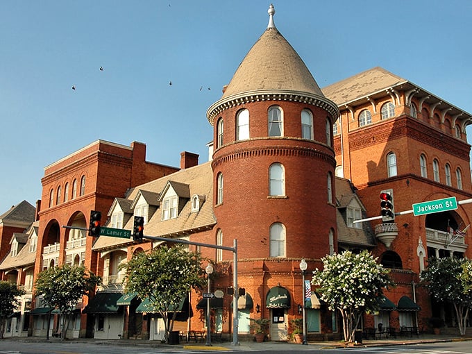 The Windsor Hotel's iconic turret stands sentinel over downtown, a Victorian masterpiece that's been turning heads since the 19th century.