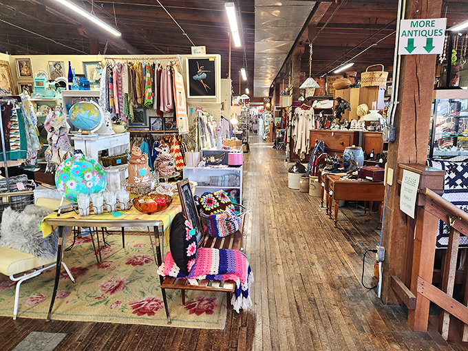 Step inside and follow the wooden pathways through history &ndash; those creaky floorboards have supported generations of collectors searching for that perfect find.