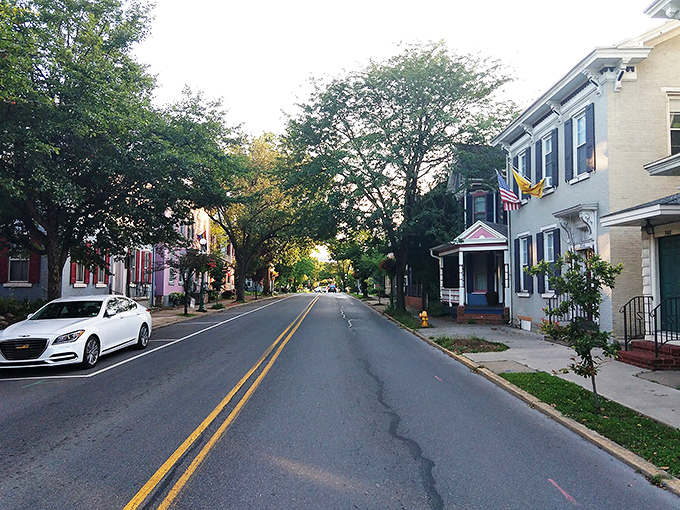 Tree-lined streets with colorful Federal-style homes create Lewisburg's picture-perfect residential areas, where porch-sitting should be an Olympic sport.
