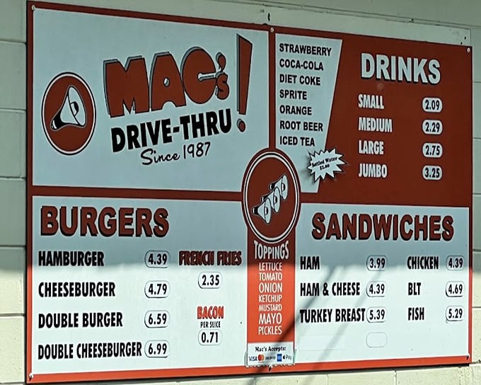 The menu board tells you everything you need to know about Mac's philosophy: simple food done right, no culinary buzzwords required.