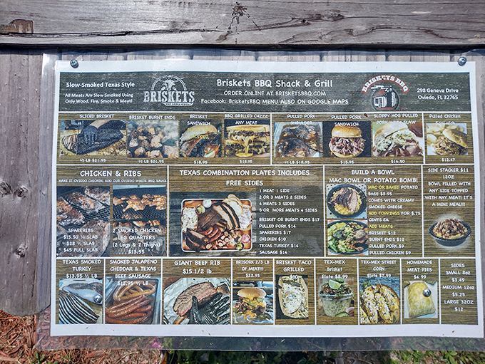 The menu board tells a mouthwatering story &ndash; each item a chapter in the epic novel of smoked meat perfection.
