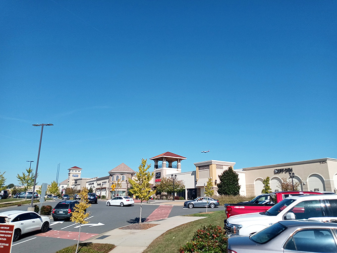 The sprawling parking lot might be your first challenge of the day. Consider it training for the marathon shopping session ahead.