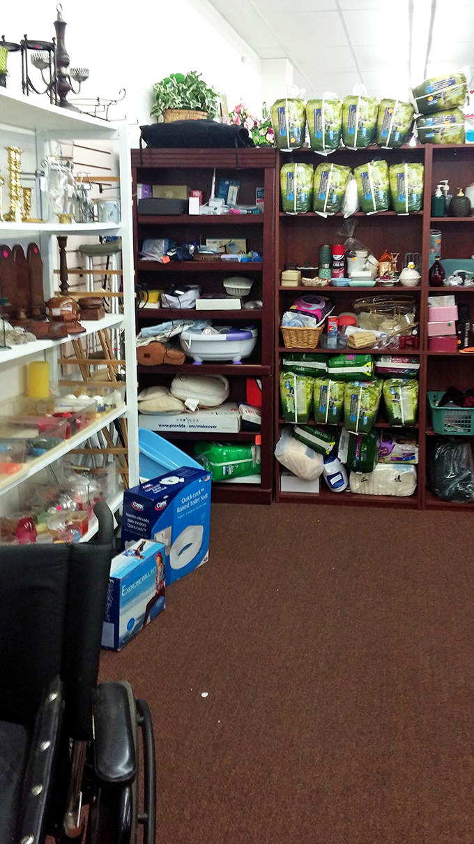 Shelves packed with everyday essentials and unexpected surprises &ndash; the thrift store equivalent of that friend who always has exactly what you need.