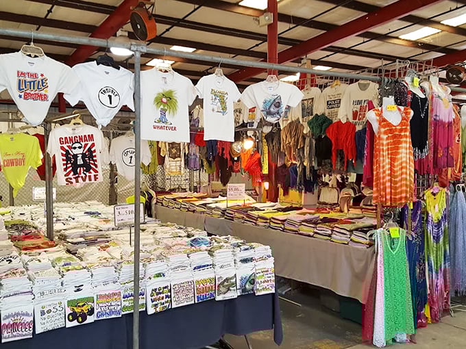 T-shirt heaven! From Sarasota palm trees to Gangnam Style, this booth chronicles pop culture one cotton canvas at a time.