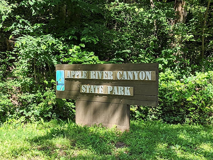 This unassuming sign marks the entrance to one of Illinois' best-kept secrets. Like finding a $20 bill in last year's jacket pocket&mdash;unexpected joy awaits.