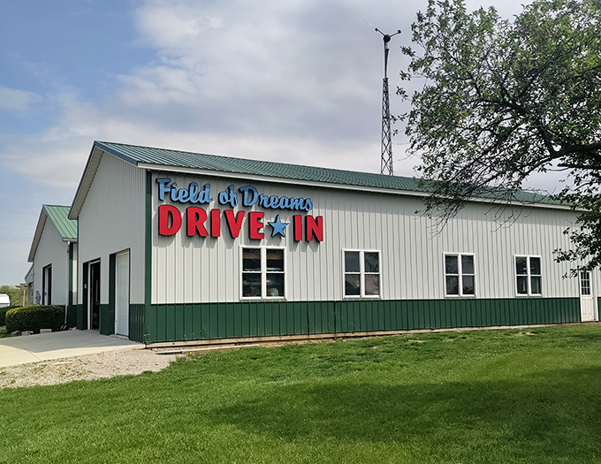 The classic white and green building houses not just concessions, but the beating heart of Liberty Center's beloved community gathering spot.