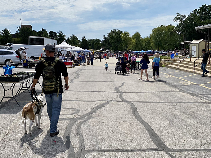 Where bargain hunters and their four-legged friends converge. This sprawling marketplace offers plenty of space to browse while soaking up that Missouri sunshine.