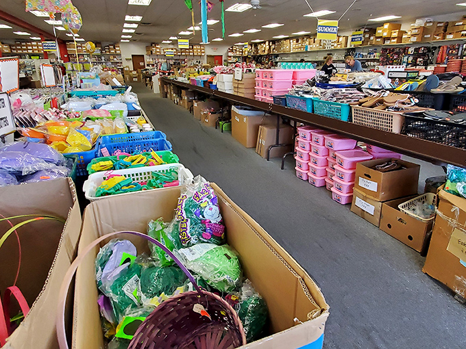 Treasure hunting in action! Bins and shelves packed with possibilities &ndash; where one person's retail reject becomes another's incredible find.
