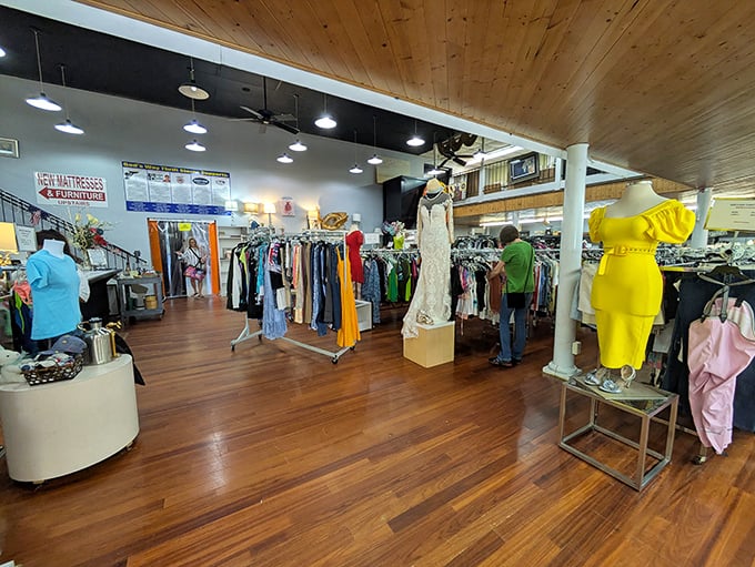 Step inside and discover a wonderland of fashion finds. That yellow dress might just be someone's perfect wedding outfit tomorrow!