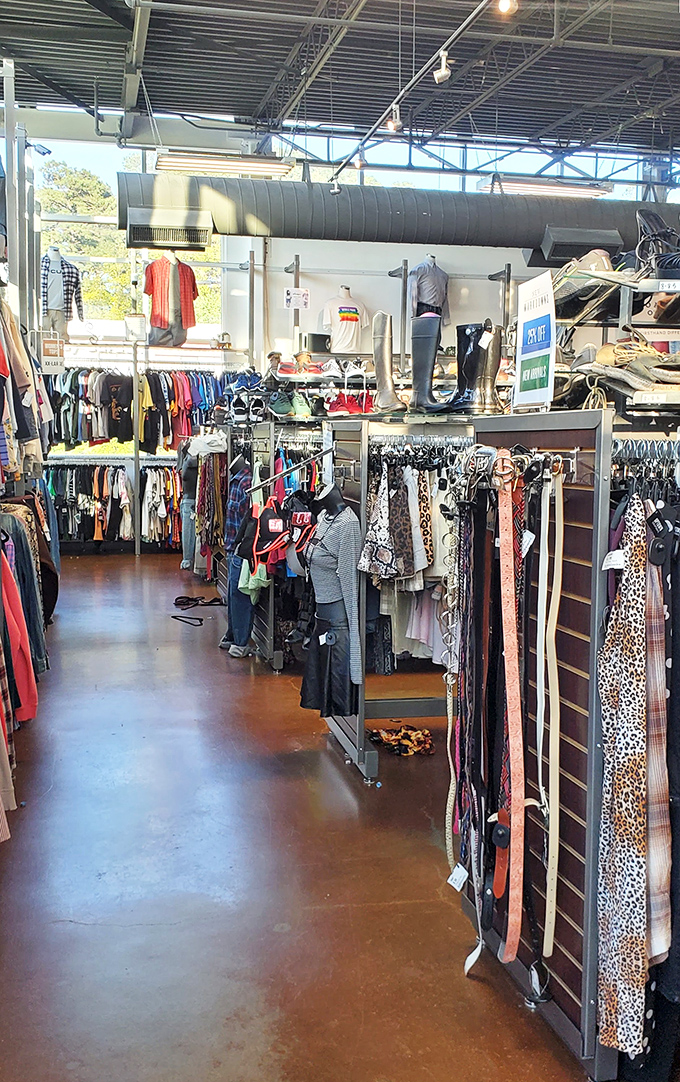 Welcome to the promised land of second chances, where yesterday's splurges become today's steals in a surprisingly upscale atmosphere.