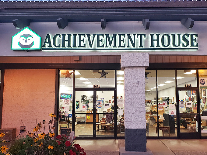 Bathed in California sunshine, the thrift store's entrance offers a preview of the colorful bargains awaiting inside&mdash;retail therapy with a conscience.