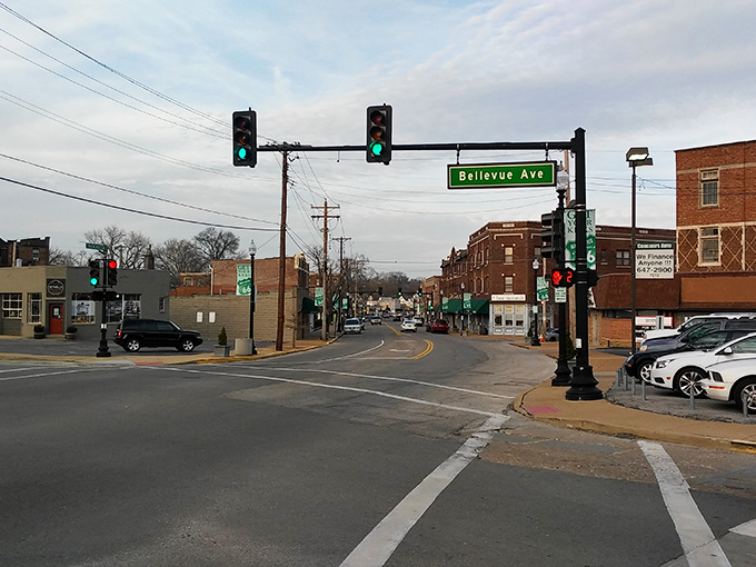 Bellevue Avenue welcomes visitors with its classic Midwestern streetscape, where vintage brick buildings house modern businesses in perfect harmony.