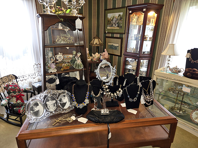 Vintage jewelry that tells stories spanning decades. Each necklace is practically begging to accompany you to your next dinner party.