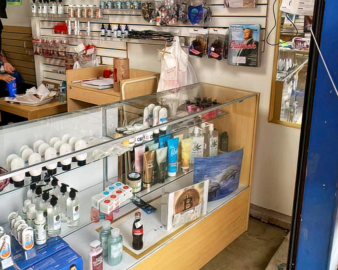 Not your grandmother's apothecary! This modern wellness booth offers everything from CBD products to essential oils&mdash;proof that even bargain hunting can be therapeutic.