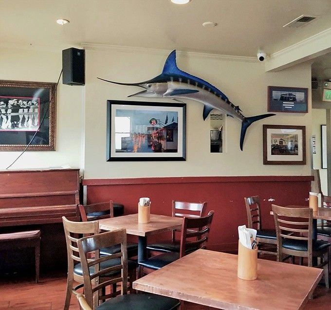 Maritime memorabilia meets comfort food heaven - where that blue marlin has witnessed countless perfect meals.
