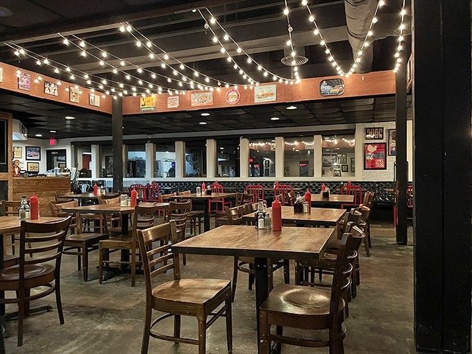 The sign says "Good Memories Made From Scratch"—and brother, they're not kidding about either part.
String lights and cozy booths create the kind of atmosphere where strangers become friends over shared gravy boats.