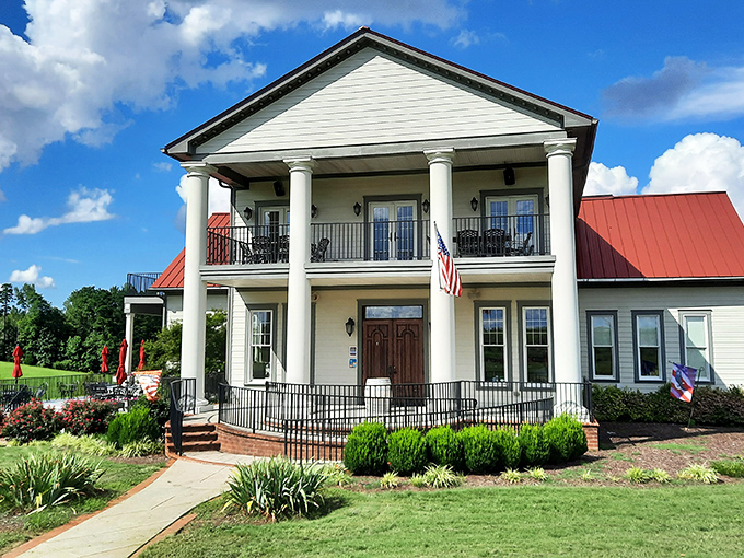 This stately Southern-style mansion at Rosemont is where wine dreams and architecture appreciation come together beautifully.