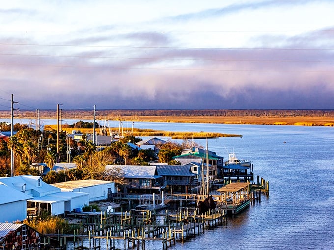 Golden hour magic in Apalachicola! This coastal gem glows like butter on a hot biscuit when the sun hits just right.