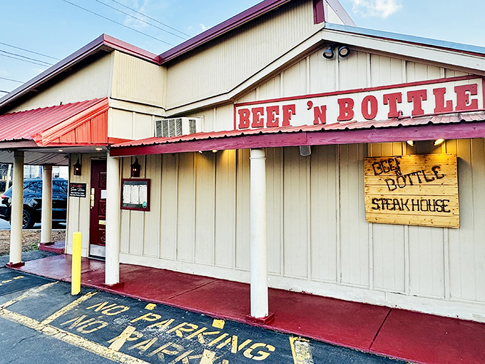 Don't judge this steakhouse by its cover - the real show happens on your plate.