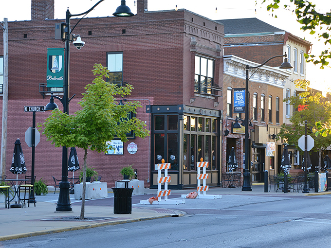 Belleville's colorful storefronts create a rainbow of possibilities where every shop holds its own treasure.