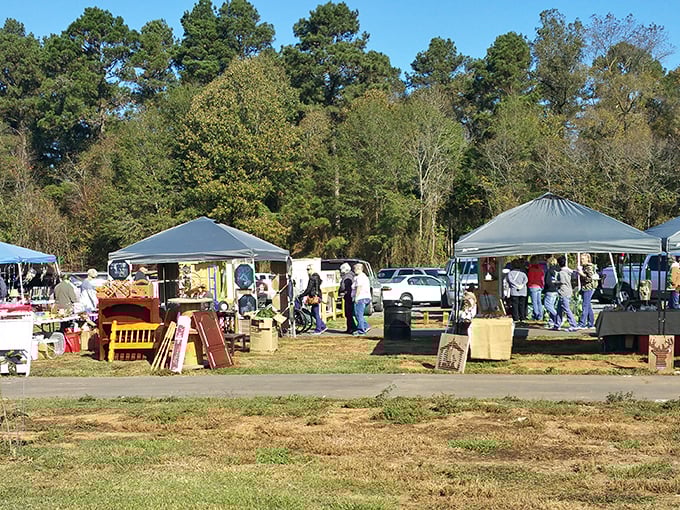 Under Louisiana's big sky, vendors spread their treasures like a small-town carnival of possibilities and deals.