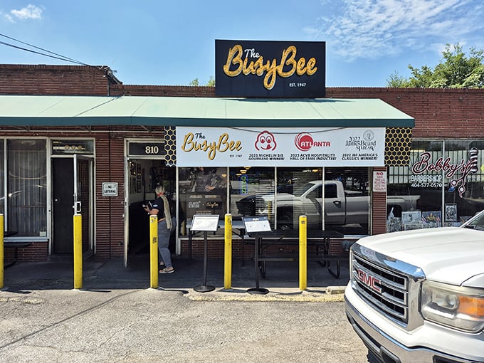 Brick building, big dreams - this humble storefront has been Atlanta's fried chicken headquarters since Truman.