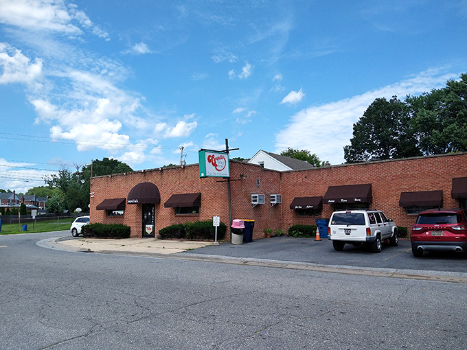 Classic brick and mortar architecture housing the kind of cheesesteak dreams that built this great nation.
