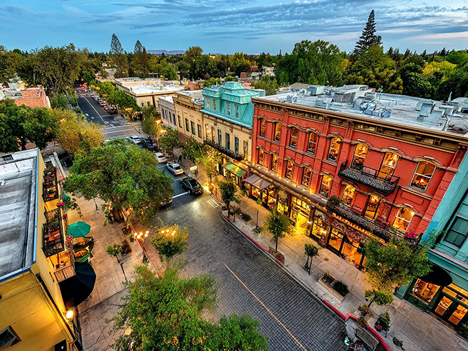 Tree-lined perfection in the heart of California's Central Valley - Chico's downtown radiates that classic college town energy.