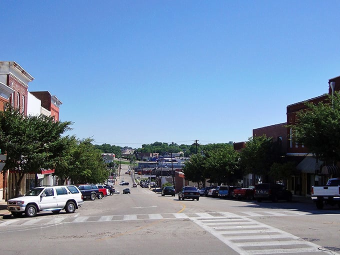 Columbia's picturesque downtown stretches toward the horizon, offering a perfect small-town backdrop for weekend wanderings.