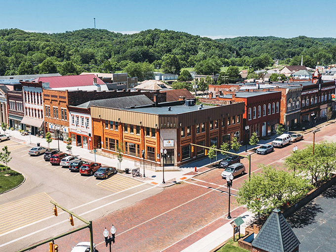 Coshocton's downtown vista offers a bird's-eye view of affordable living, with hills embracing this pocket-friendly paradise.