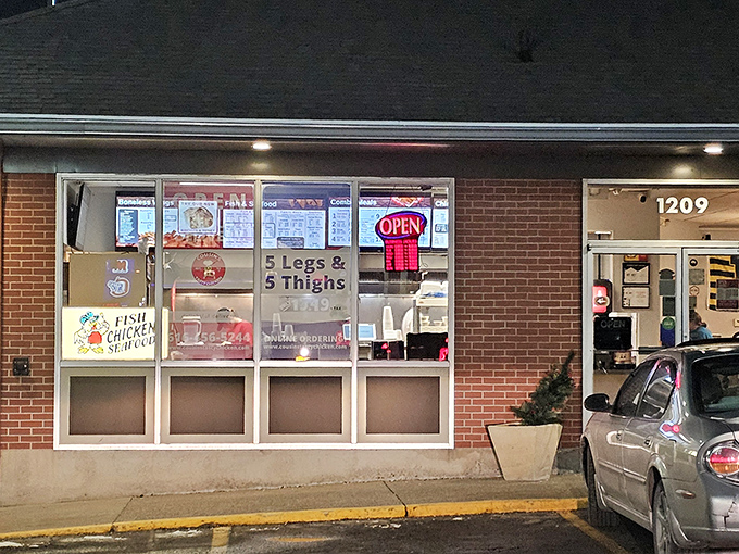 "5 Legs & 5 Thighs" isn't just a sign&mdash;it's a mathematical equation that always equals delicious at Cousins Tasty Chicken.