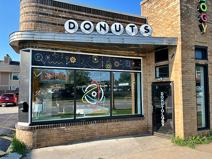 Donutology's storefront promises scientific precision in every glazed creation - and delivers on that sweet hypothesis.