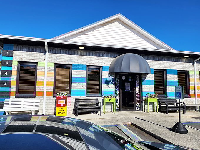 Those colorful stripes aren't just decoration - they're a promise of the rainbow of flavors waiting inside Early Bird.