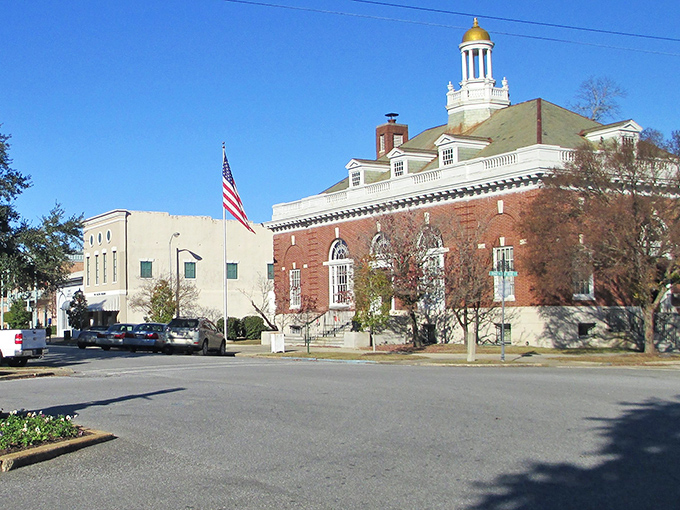 Eufaula's courthouse stands proud like a Southern belle dressed for Sunday service.