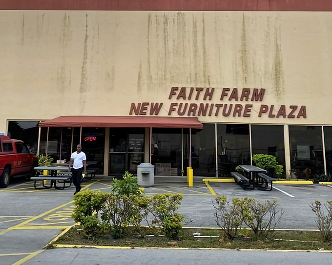Faith Farm's storefront promises furniture finds that won't break the bank. Second chances for both items and shoppers!