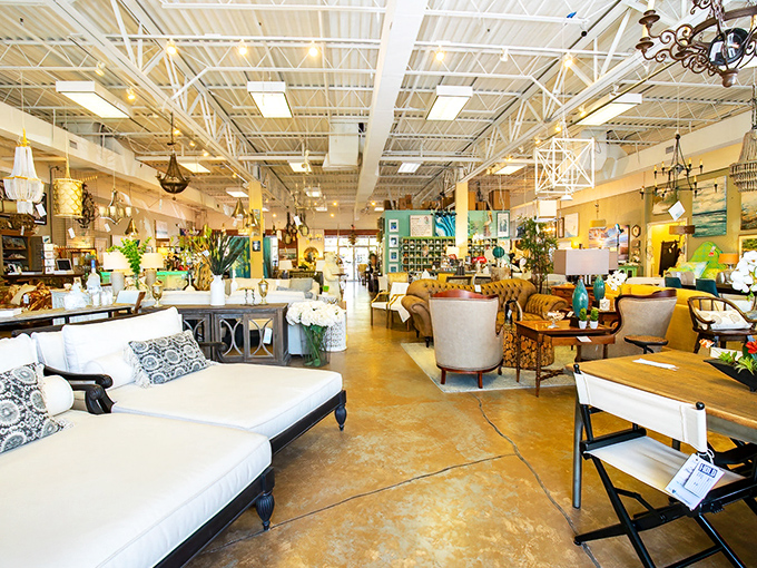 Faith Farm's showroom could pass for an upscale furniture store. Who knew secondhand could look this first-class?