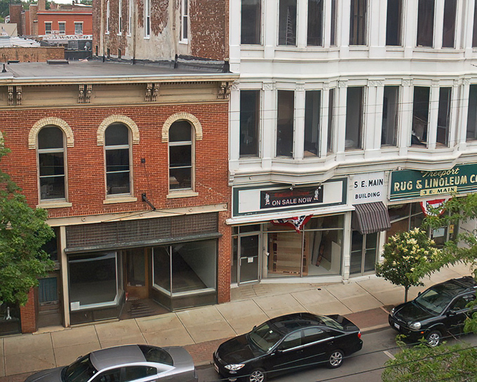 Small-town architecture at its finest - these historic facades have weathered decades with remarkable grace.
