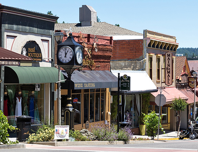 Historic Grass Valley's charming main street feels like stepping into a beloved Western movie set.