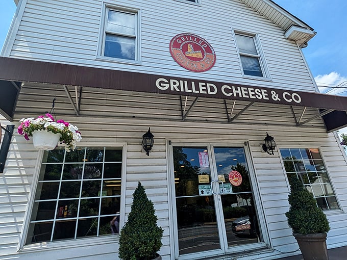 Grilled Cheese & Co. isn't playing around with that bold red logo. This isn't your childhood sandwich&mdash;it's the glow-up version!