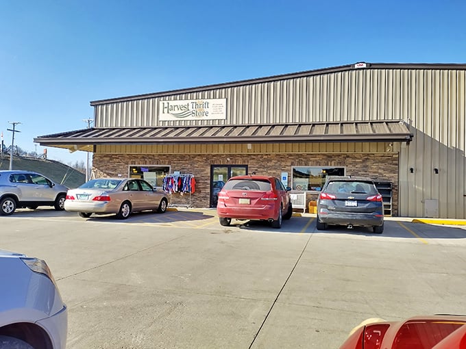 Harvest Thrift's metal-and-stone exterior hides a wonderland of bargains that would make even Marie Kondo lose her minimalist cool.