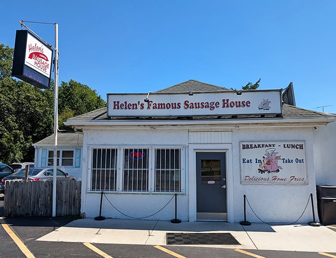 Helen's Famous Sausage House looks like a humble roadside stop, but it's actually a temple of breakfast sandwich perfection that's worth setting your alarm for.