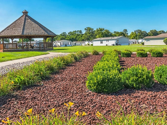 Sometimes paradise comes with a gazebo and perfectly manicured grounds that would make Martha Stewart weep with joy.