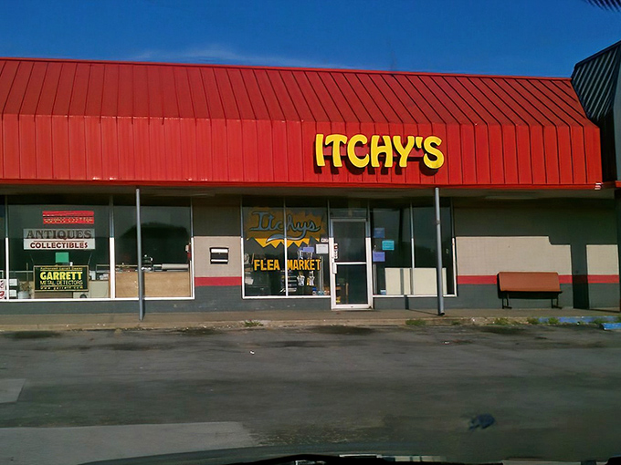 Itchy's bright red roof is like a beacon for bargain hunters. This Columbia institution promises treasures for those willing to dig.