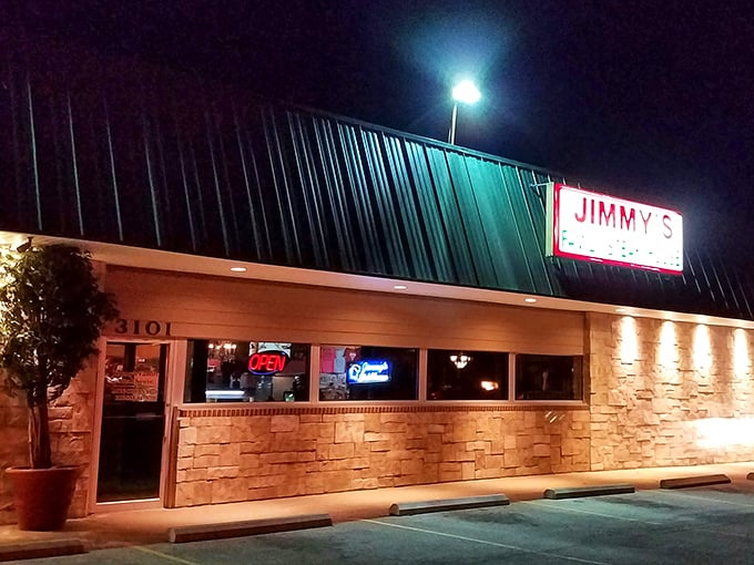 That classic steakhouse glow says "come hungry" in the universal language of perfectly grilled beef.